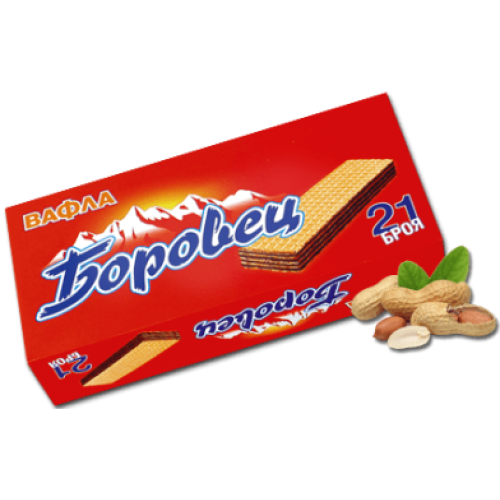 Wafers Borovets pack 21 with peanut cream 630g Day&Night